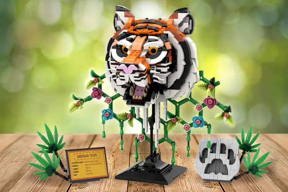 LEGO Ideas Feature: Tiger Head Sculpture by LEGOtruman – The Brick Post!